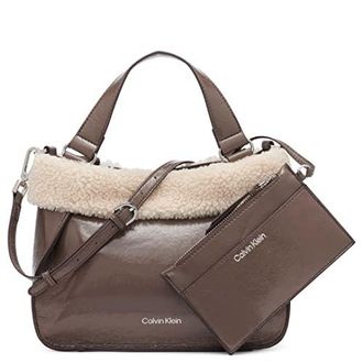 Calvin Klein Estelle Sac à bandoulière Fantaisie Femme, Taupe Moderne/Naturel, Taille Unique