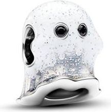 Pandora Pandora Moments 793404C01 Breloque Boo phosphorescente en argent sterling avec cristal artificiel compatible avec les bracelets Moments, taille unique