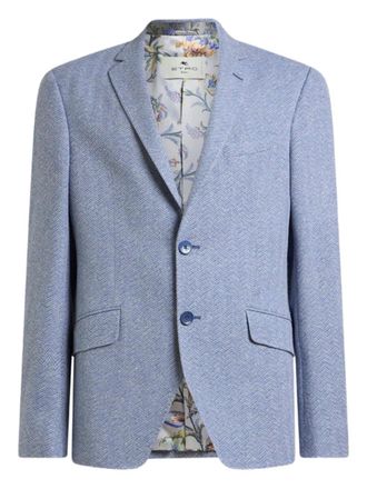 Etro Sakko mit fallendem Revers - Blau