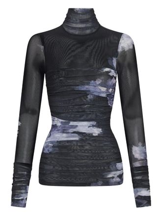 Nicholas haut Harmony à fleurs - Noir