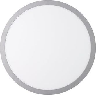 Eglo LED Deckenleuchte Fueva 1, 1 flammige Deckenlampe, Material: Aluminium, Kunststoff, Farbe: Silber, wei&szlig;, &Oslash;: 40 cm, neutralwei&szlig;