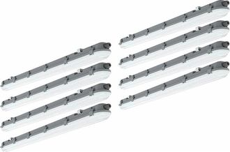 ETC Shop Deckenlampen Wannenleuchte Feuchtraum 120 cm Feuchtraumwannenleuchten led 120 cm Garagenlampen led R&ouml;hre, Reihenschaltung, 1x led 36 Watt 4320 Lumen