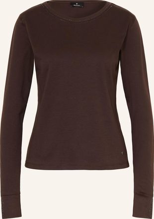 Monari Monari Longsleeve Mit Schmucksteinen braun