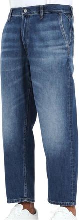 Calvin Klein Jeans Homme, Jeans, Bleu, Taille: W33 Jean droit effil&eacute; taille haute des ann&eacute;es 90