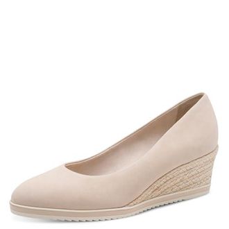 Tamaris Escarpins compens&eacute;s pour Femme, Chaussures &agrave; Talons pour Femme, Semelle int&eacute;rieure Touchit, Beige Nude., 38 EU