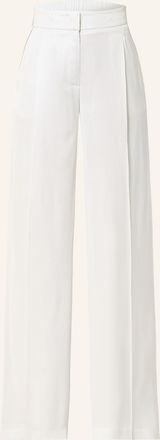 PESERICO Peserico Marlenehose Aus Satin Und Mit Schmucksteinen weiss