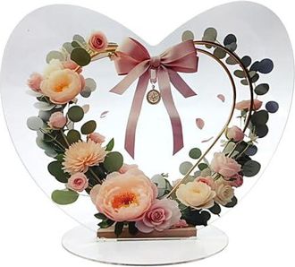 Generic Love Decor - Panneau damour en forme de coeur pour d&eacute;coration dint&eacute;rieur - D&eacute;coration de bureau r&eacute;aliste avec base pour maison, table de mariage, peti