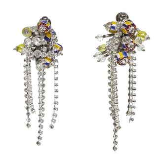 Dries Van Noten Femme, Accessoires, Multicolore, Taille: ONE Size Boucles doreilles en cristal et perles