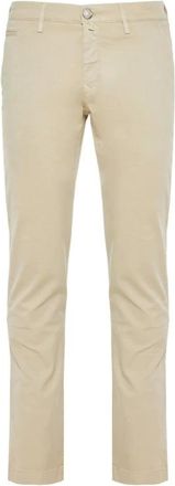 Jacob Cohen Homme, Pantalons, Beige, Taille: W38 Pantalon droit &agrave; plaque logo