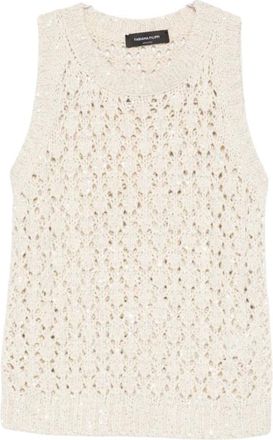 Fabiana Filippi Femme, Tops, Blanc, Taille: 42 FR Top sans manches
