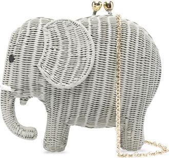 Serpui Drake Elephant Woven Clutch Bag