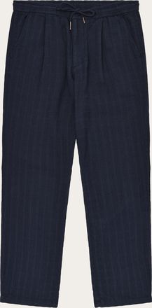 Knowledge Cotton Apparel Herren vegan Hose Fig Loose Structure Night Sky Navy