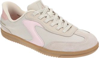 Skechers Damen Hotshot Everyday Ease Sneaker, Natural Nylon/Leather/Pink Trim, 36 EU