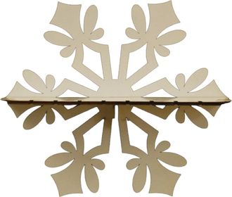 Generic Regale F&uuml;r Die Wand,Holz Schneeflocke F&uuml;r Die Wand | Ausgeh&ouml;hlte B&ouml;hmische Dekoration | Wohnzimmer K&uuml;che B&uuml;ro Badezimmer Studentenzimmer Pflanze Garag