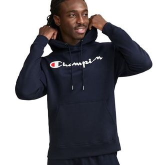 Champion Pullover Fleece Hoodie, Standard Fit, Midweight, Script Logo, Available in Regular and Big & Tall Maillot de surv&ecirc;tement, Bleu Marine, M Homme