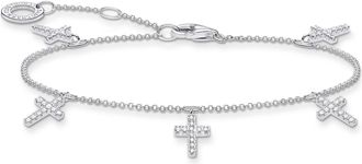 Thomas Sabo Thomas Sabo Armband Kreuze silber, 925 Sterlingsilber, 16-19 cm L&auml;nge