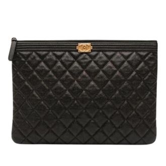 Chanel Pre-owned Leder Clutch - - Pre-owned - Damen - Schwarzk - ONE SIZE
