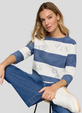 Rabe 3/4-Arm-Shirt mit All-Over Schriftz&uuml;gen