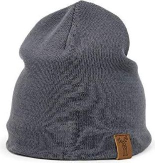 ELKLINE Bonnet Tricot&eacute; en Coton avec Logo &Eacute;lan, Couleur:anthracite
