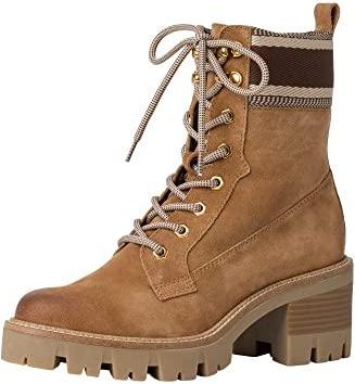 Tamaris femme Bottes, dame Bottes &agrave; lacets,TOUCHit,bottes &agrave; lacets,demi-bottes,la&ccedil;age,CAMEL,39 EU / 5.5 UK