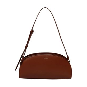 A.P.C. A.p.c., Femme, Sacs, Brun, Taille: ONE Size Leather Shoulder Bag