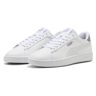 Puma Puma Smash 3.0 L Unisex Sneaker, Puma White Silver Mist Plum Jam, 40.5 EU