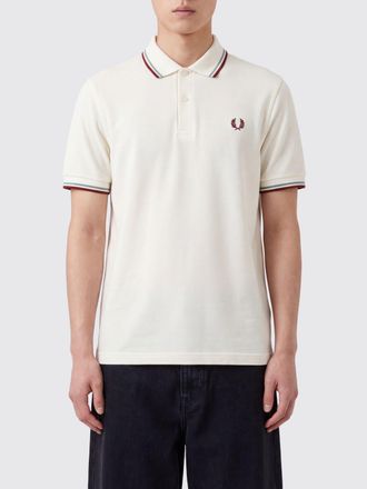 Fred Perry Polo &agrave; manches courtes en coton avec logo brod&eacute; et bords contrastants