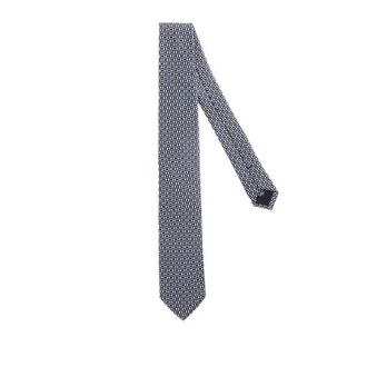 Au Printemps Paris Seidenkrawatte - Blau