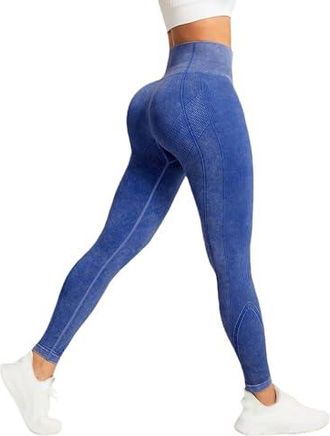 Generic Legging de sport pour femme - Taille haute - Contr&ocirc;le du ventre - Pantalon de yoga pour femme - Legging de sport sans couture - Legging de sport push-