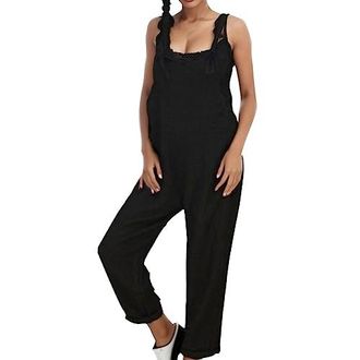 Generic Salopette grande taille 2026 - Combinaison d&eacute;contract&eacute;e pour femmes - Combinaison ample pour femme, Noir, 4XL