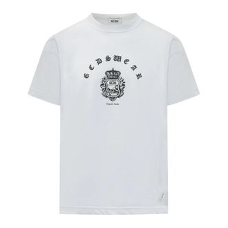 GCDS Stemma SS T-Shirt - - Tops - Herren - Wei&szlig; - S