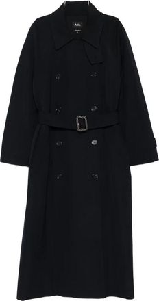 A.P.C. A.p.c., Femme, Manteaux, Noir, Taille: 38 FR Trench Coat