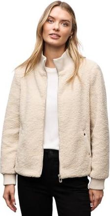 Street One 2117033 Veste en Peluche avec détails, Beige Doux, 38 Femmes