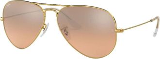 Ray-Ban Klassische Aviator Sonnenbrille Gold Silber | Pink - - Accessories - unisex - Gelb - 58 MM