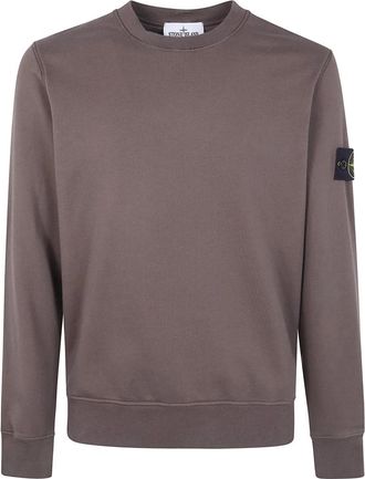 Stone Island Homme, Sweatshirts et sweats &agrave; capuche, Brun, Taille: L SweaT-shirt ras du cou