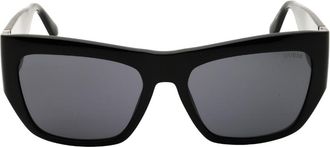 Guess Gl&auml;nzende Schwarze Oversize-sonnenbrille