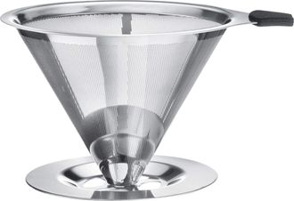 Westmark Dauerfilter/Dripper Kaffee, mit Tassenhalterung, Brasilia, Aufsatzfläche 10 cm, 18/8 Rostfreier Edelstahl, 24502260