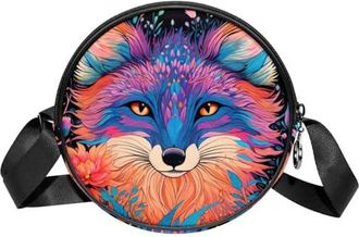 Generic Sac &agrave; bandouli&egrave;re Circle pour femme, petit sac &agrave; bandouli&egrave;re avec fermeture &eacute;clair, bretelles r&eacute;glables, sac &agrave; main rond d&eacute;contract&eacute; pour femmes et fi