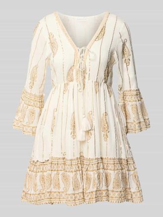Apricot Minikleid mit Allover-Paisley-Print