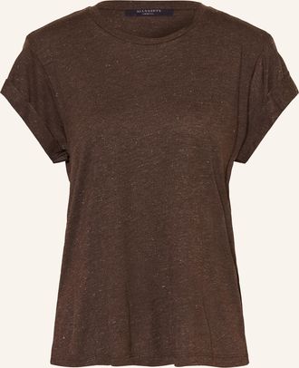 AllSaints Allsaints T-Shirt Anna Mit Glitzergarn braun