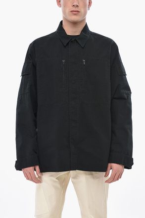 Balenciaga Checked Ripstop Overshirt With Snap Buttons Balenciaga