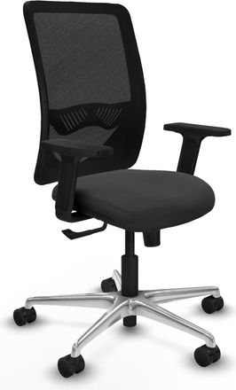 Piqueras y Crespo Hochwertiger B&uuml;rostuhl Zulema mit 2D-Armlehnen, h&ouml;henverstellbare Lendenwirbelst&uuml;tze, ausgestattet mit Sincro 3 Positionen und Schneideschaum, Schwarz