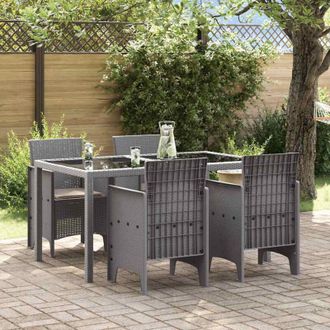 vidaXL Chaise de jardin 4 pcs Gris clair 53 x 49 x 85 cm pp Vidaxl