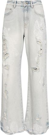 JNBY Weite Jeans im Distressed-Look - Blau