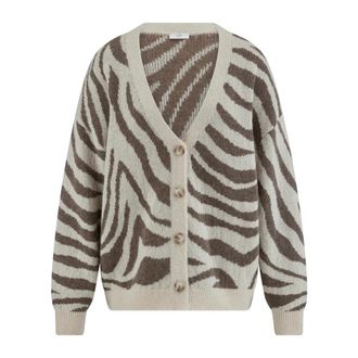 Riani Femme, Pulls, Multicolore, Taille: 38 FR Cardigan en maille z&egrave;bre