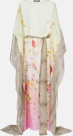 Roberto Cavalli Bedruckter Kaftan aus Seide