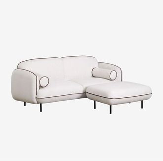 Sklum Sklum - 3-Sitzer-Sofa mit Biel-Hocker