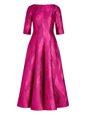 Talbot Runhof robe mi-longue &agrave; encolure bateau - Rose