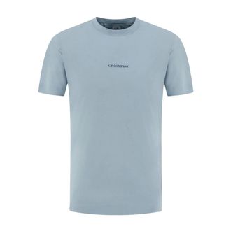 C.P. Company C.p. Company, Homme, Tops, Bleu, Taille: XL Jersey Short Sleeve Logo T-Shirt