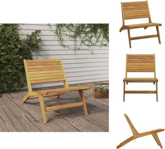 vidaXL Vidaxl - Gartenstuhl Massivholz Teak - Gartenstuhl - Teakholz Möbel - Gartenmöbel Set - Outdoor Möbel - Balkonmöbel